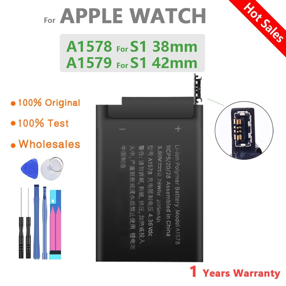 Apple Watch 시리즈 용 배터리 1 2 3 4 5 Se 6 교체 배터리 Iwatch 4g S1 S2 S3 Gps Lte ...