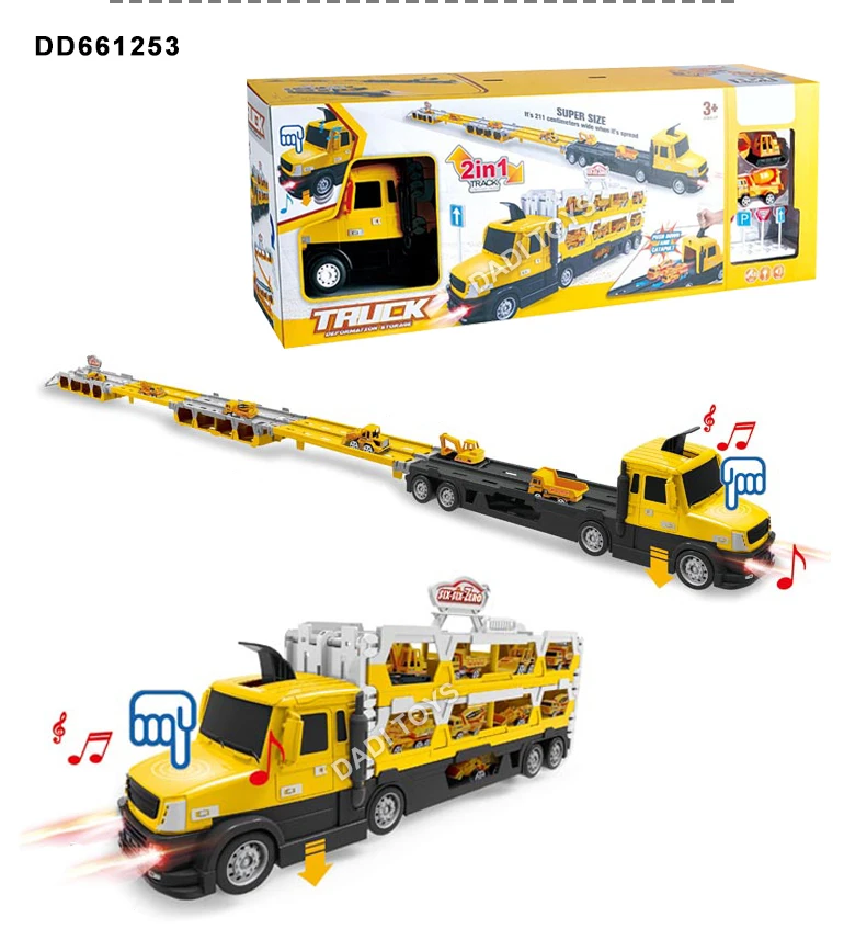 Catapult Launcher Transport Truck Folding Large Truck Toys Children's ...
