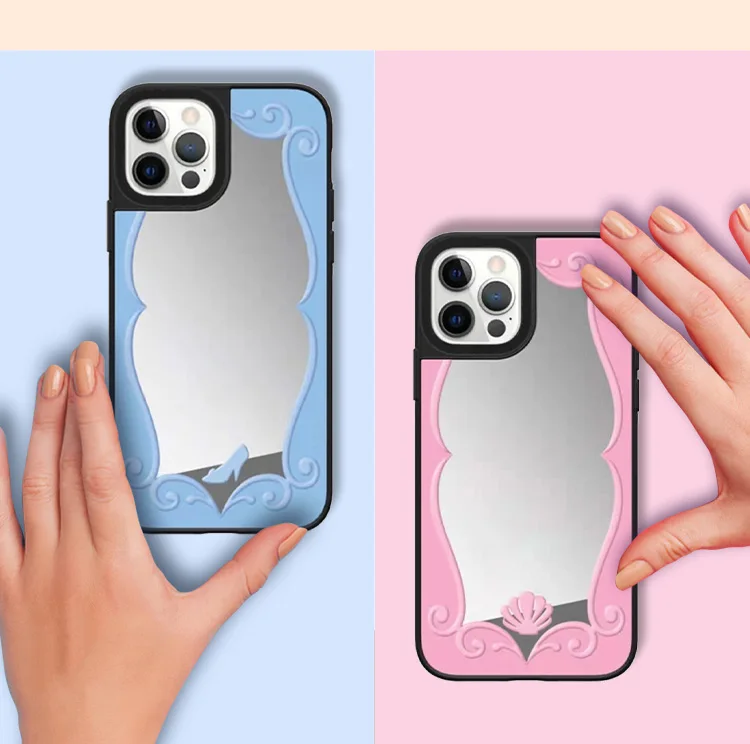 Reflective Silver Phone Case Mirror For Iphone 13 12 Pro Max Luxury ...