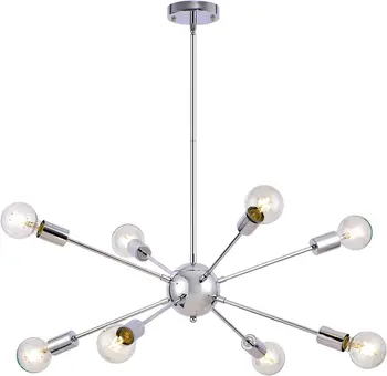 Sputnik Nordic Creative New Modern Pendant Lighting Silver Adjustable 8 ...
