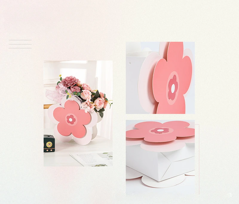 Modern Home Room Decor Creative Flower Packaging Boxes White Cardboard ...
