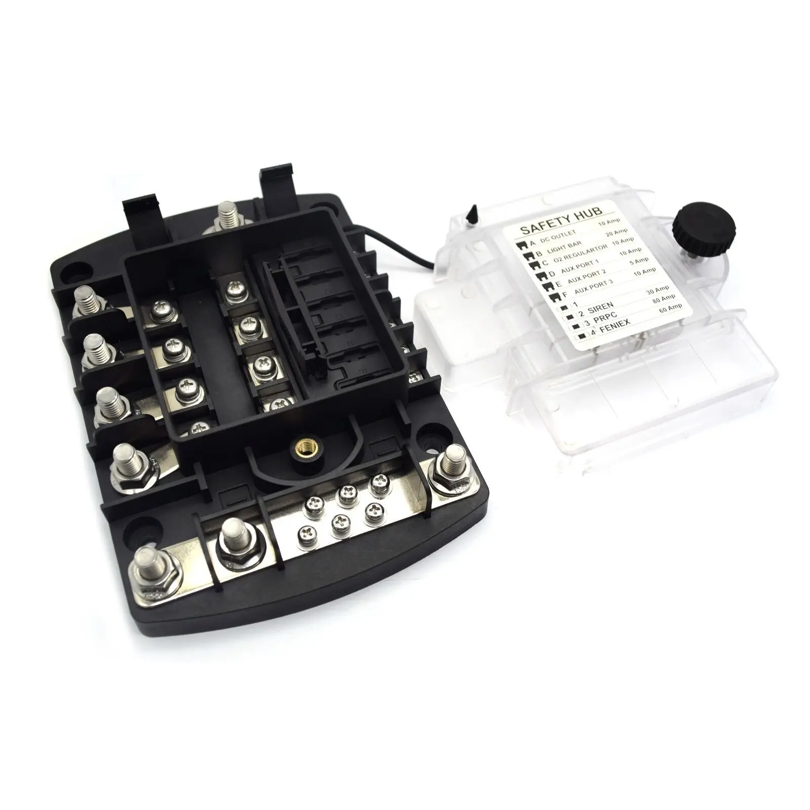 150A Circuit Blade Fuse Block Fuse Boxes 12V With Negative Bus Max Per ...