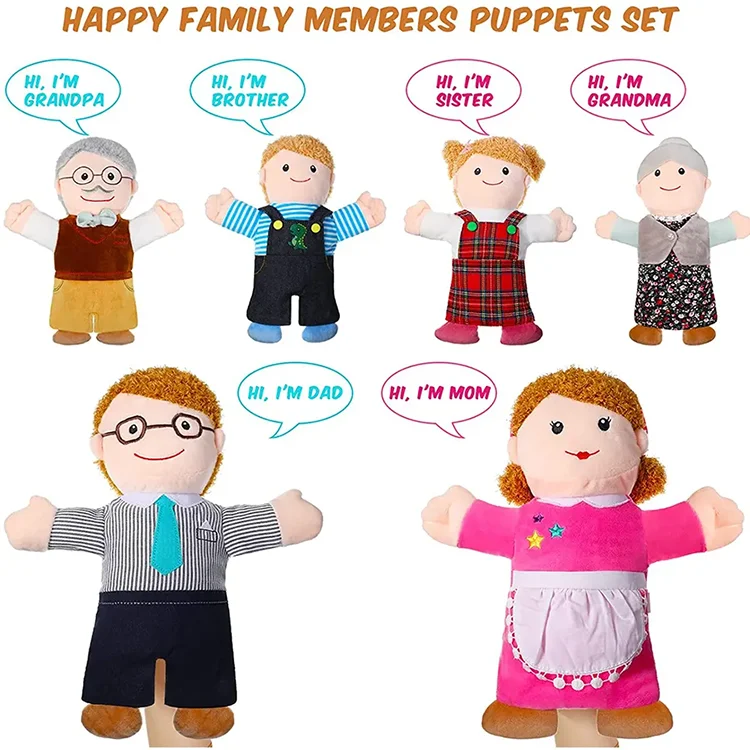 New Design Family Character Hand Puppet Human Role Play Toys for ...