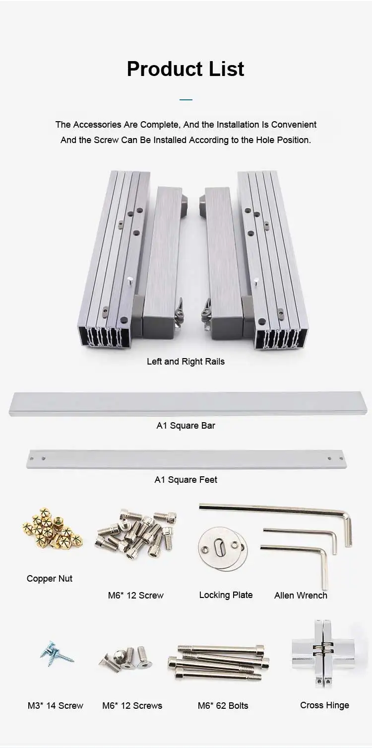 High-Strength Aluminum Slide Rail Extender Table Mechanism - OEM Available