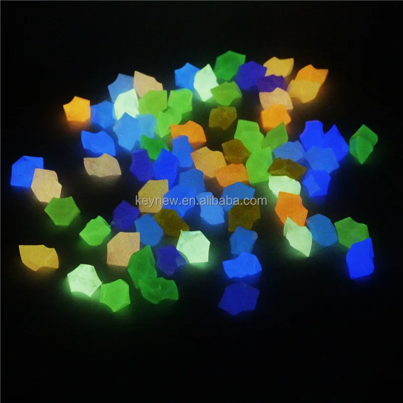 300pcs Decorative Pebbles Garden Decor Outdoor Luminous Pebbles Garden ...