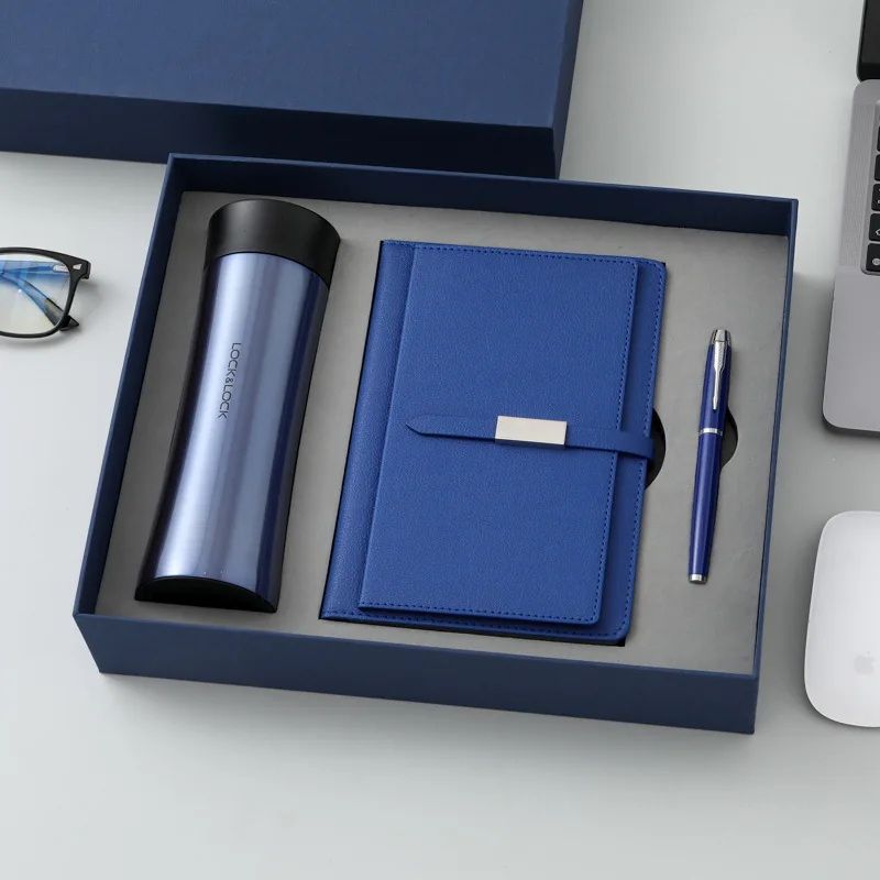 Practical Business Gift Box - Thermos Cup Notebook & USB Disk Set