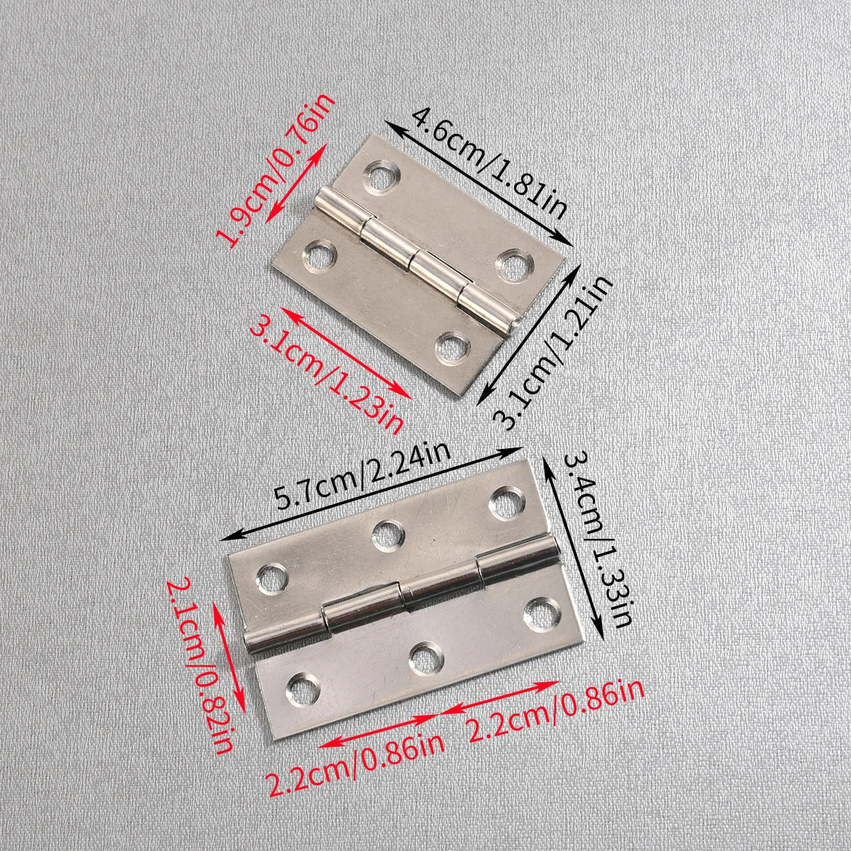 Brass Hinge for Jewelry Boxes - 2.5-Inch Stainless Steel