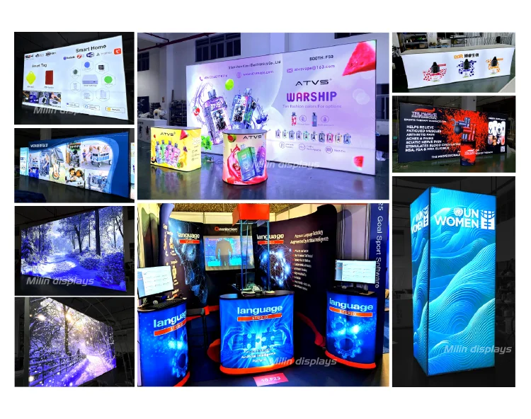 6.5ft Backlit Light Box Counter - Portable Exhibition Display