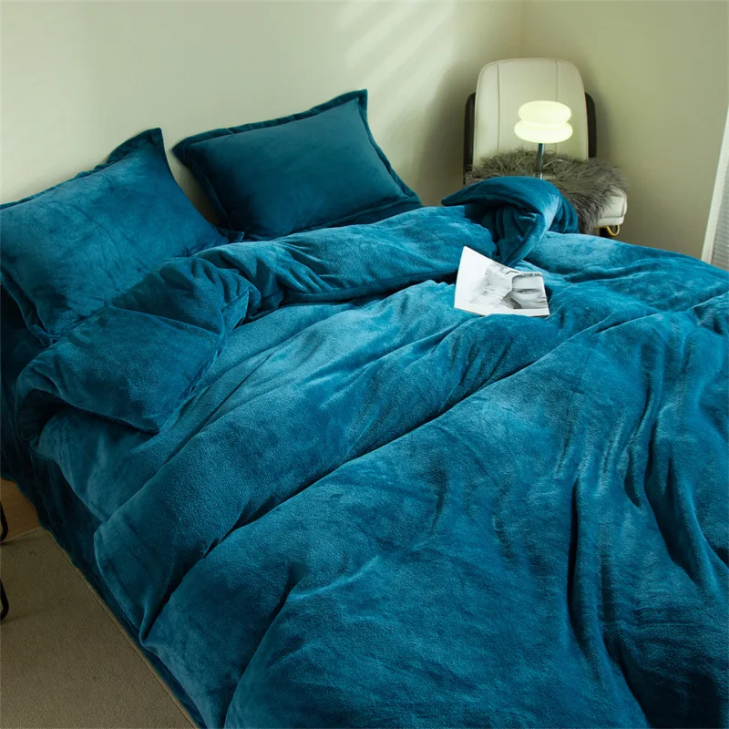 Plush Fluffy Velvet Duvet Cover - Perfect for Winter