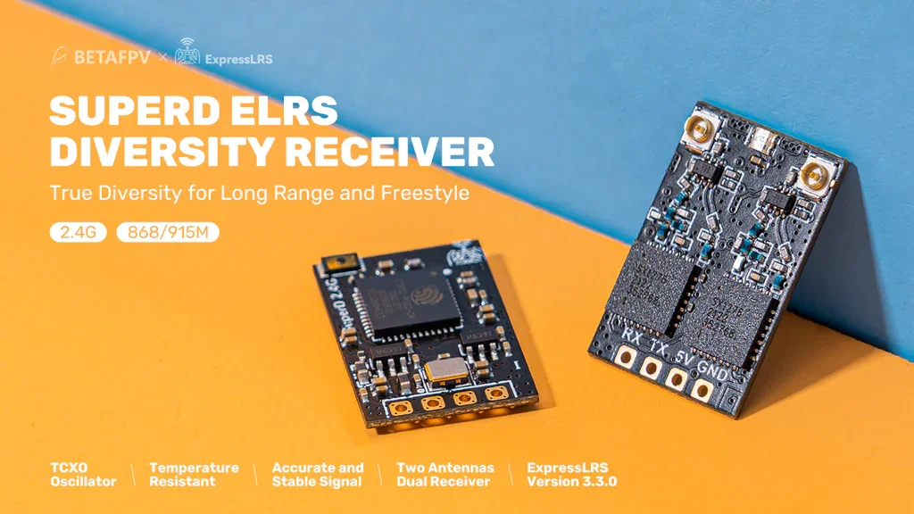 BETAFPV ELRS Nano Receiver ExpressLRS 2.4G / 915MHz / 868MHz Nano RX ...