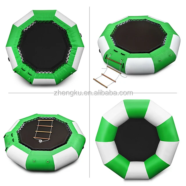 6.5ft,10ft Inflatable Water Trampoline For Summer Water Sport Pvc Tarpaulin Water Bouncer For ...