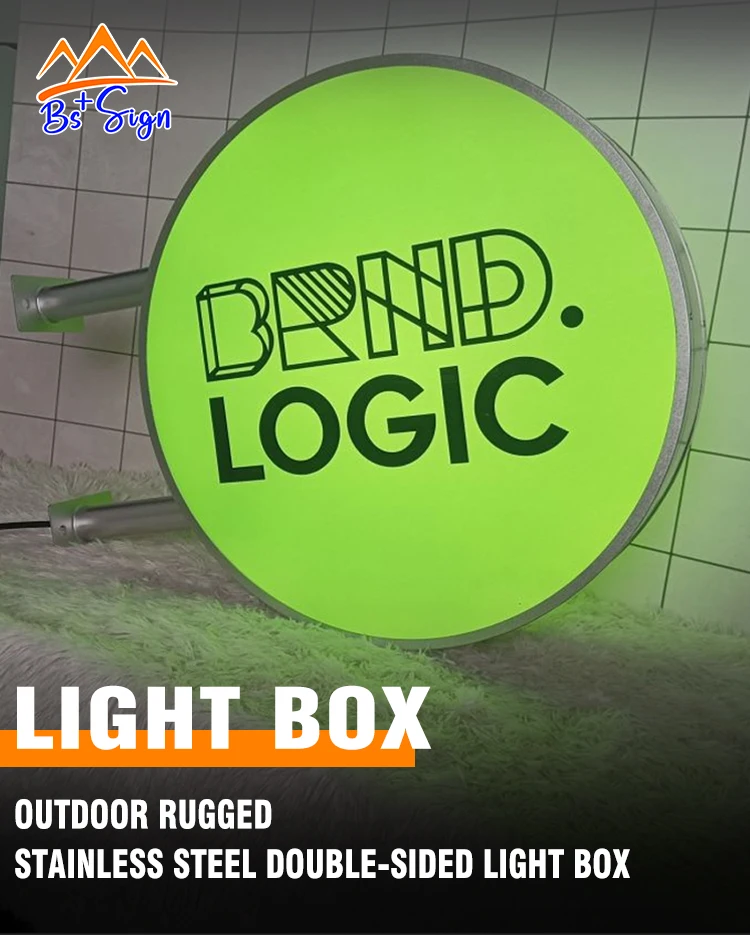 Bs+ Custom Exterior Logo Sign Led Advertising Light Boxes Double Sided ...