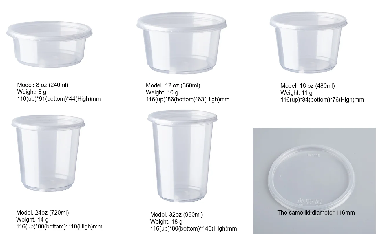 FULING 24 Oz Deli Containers - Microwave & Freeze Preserving