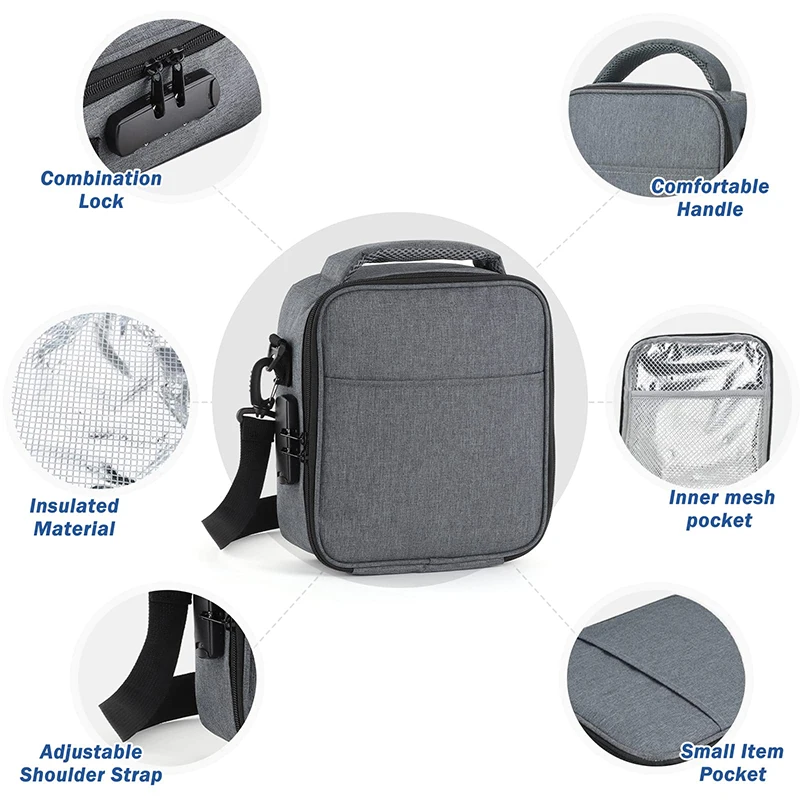 Custom Lockable Lunch Box With Combination Lock Insulated Lunch Bag ...
