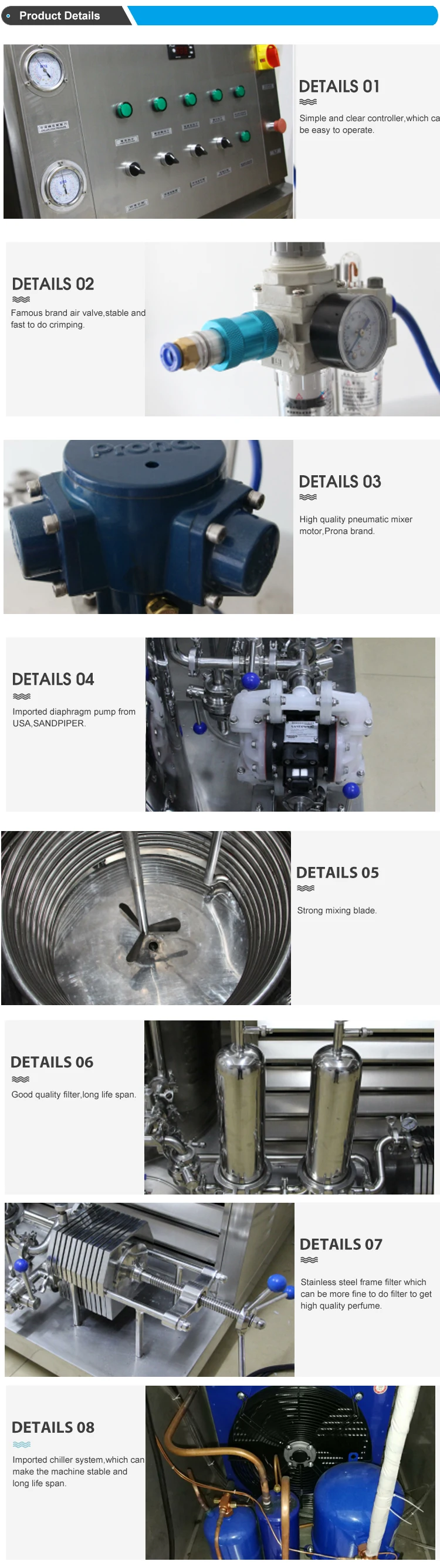 100L Perfume Mixing Machine - High Productivity & Quality