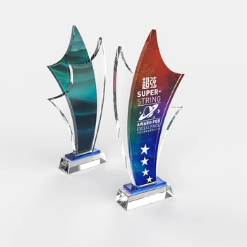 High Quality Custom K9 Crystal Glass Colored Football Competition ...