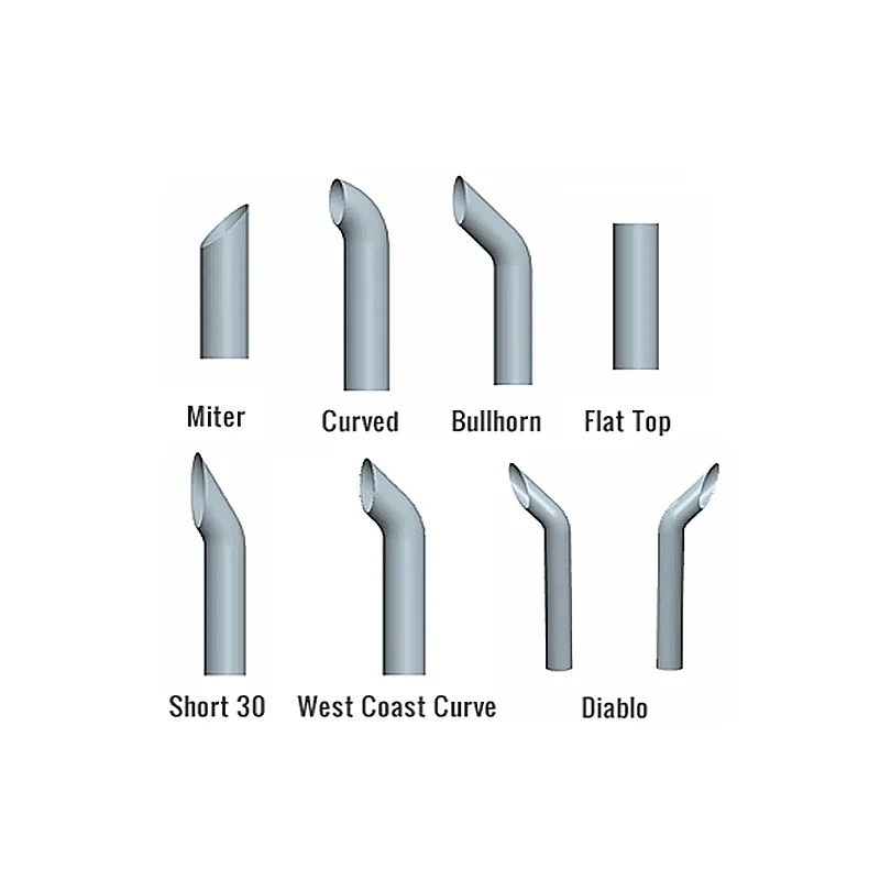 4" Curved Stack Exhaust Pipe - Chrome Plated for Trucks