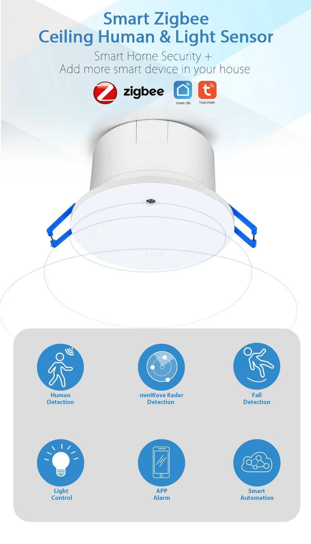 Tuya Zigbee Radar Human Presence Detector Light Luminosity Sensor 2 In ...