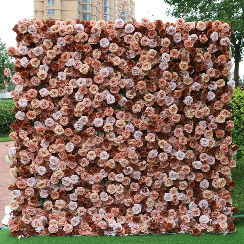 A-FW020 Wedding Roll up Flower Wall Panel Backdrop