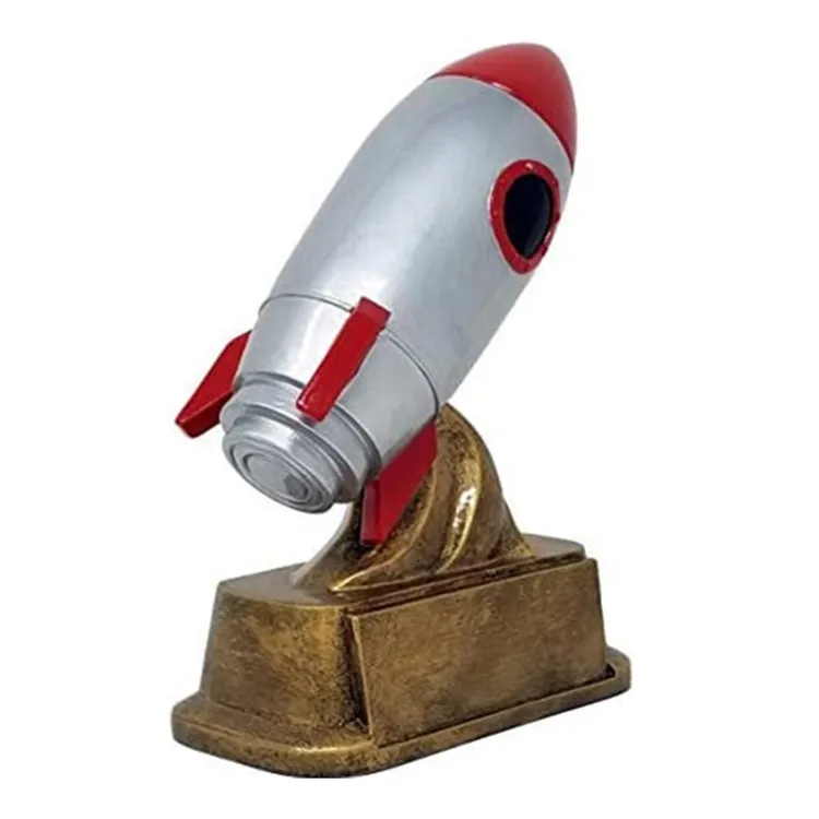 Resin Rocket Ship Trophy Classic Spacecraft Award Custom Trophy Accept ...