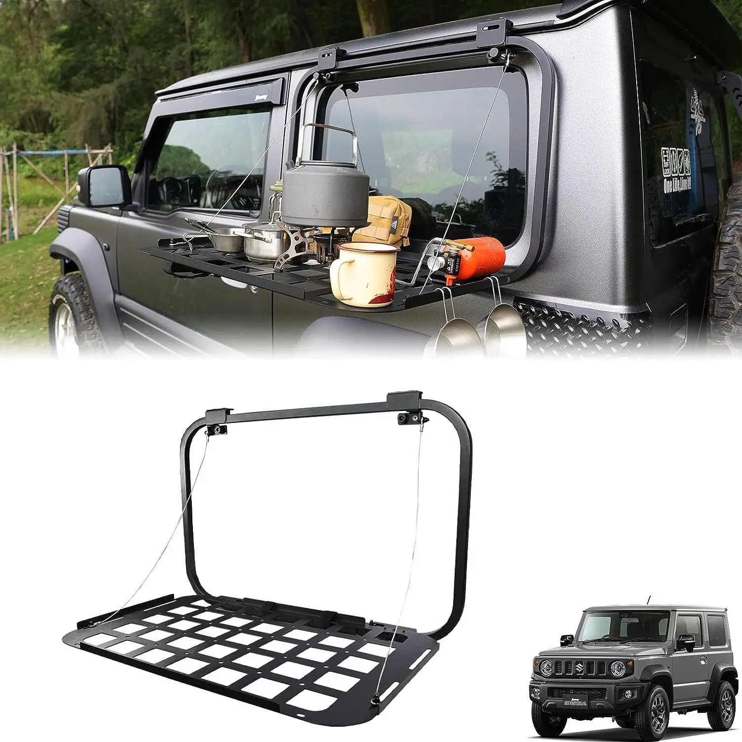 Jimny Foldable Side Window Bracket For 2018-later Suzuki Jimny Jb64 ...