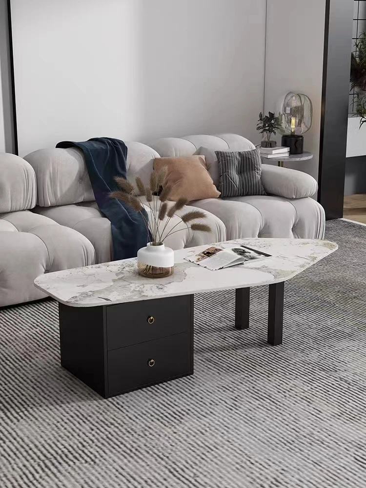Nordic Light Luxury Pandora Rock Panel Shaped Coffee Table Designer ...