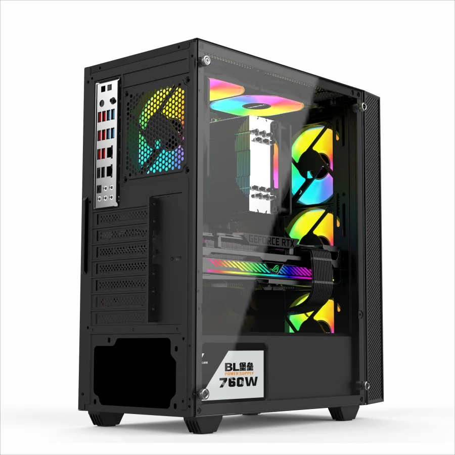 Custom Mid Tower Gaming Computer Case with Tempered Glass
