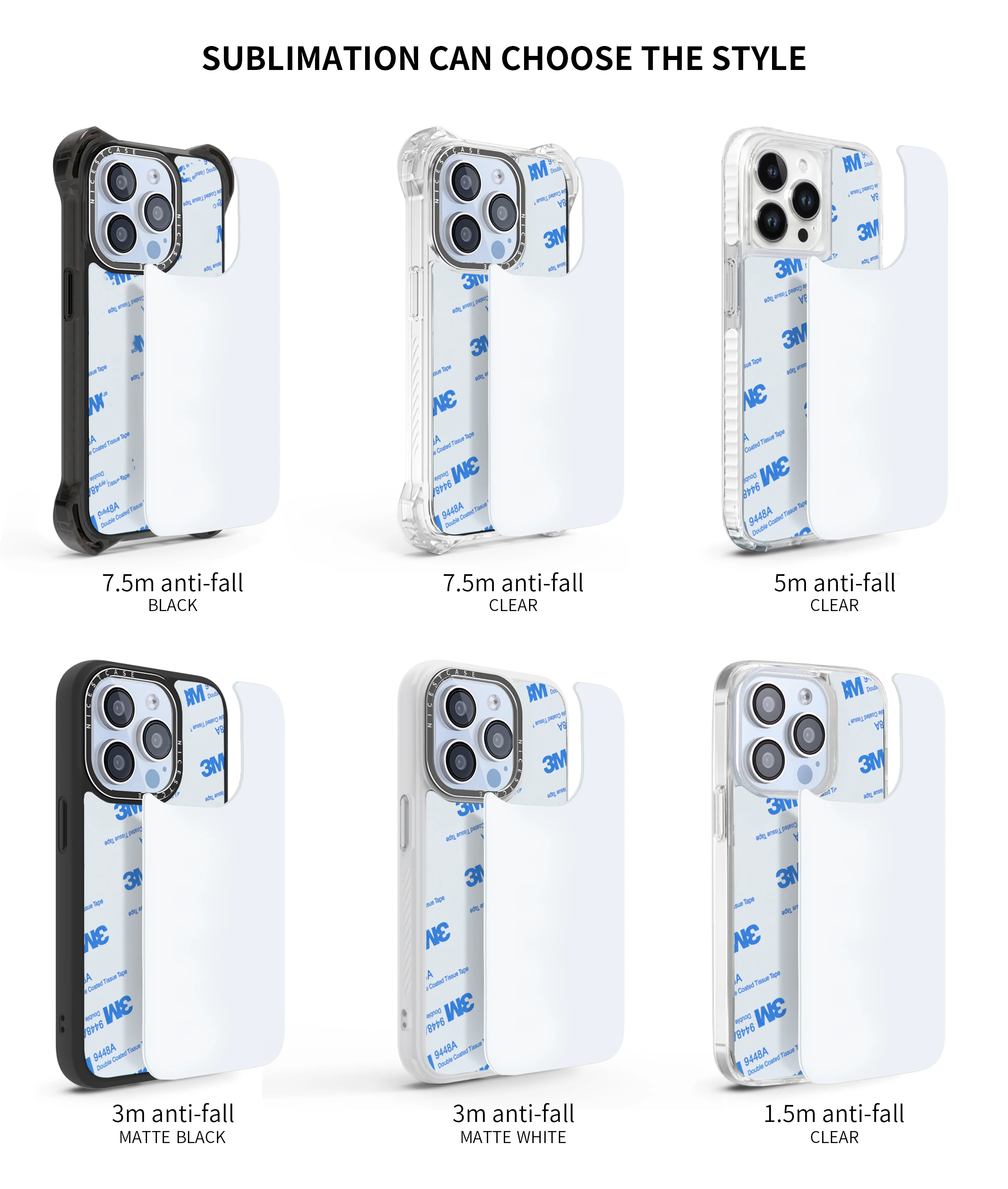 Custom Clear Anti-Yellow Heat Transfer Phone Case Tpu Tough Sublimation ...