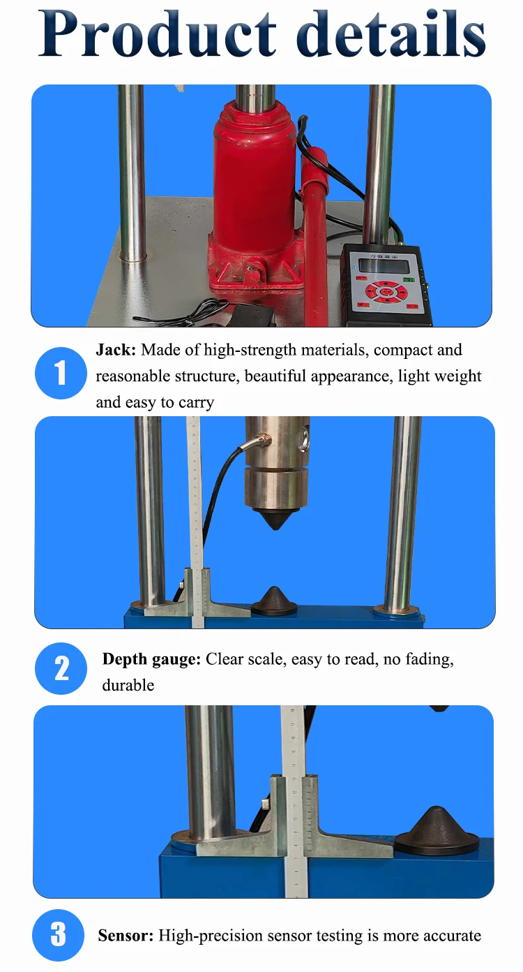 50/100 Mpa Digital Hydraulic Jack Rock Point Load Tester