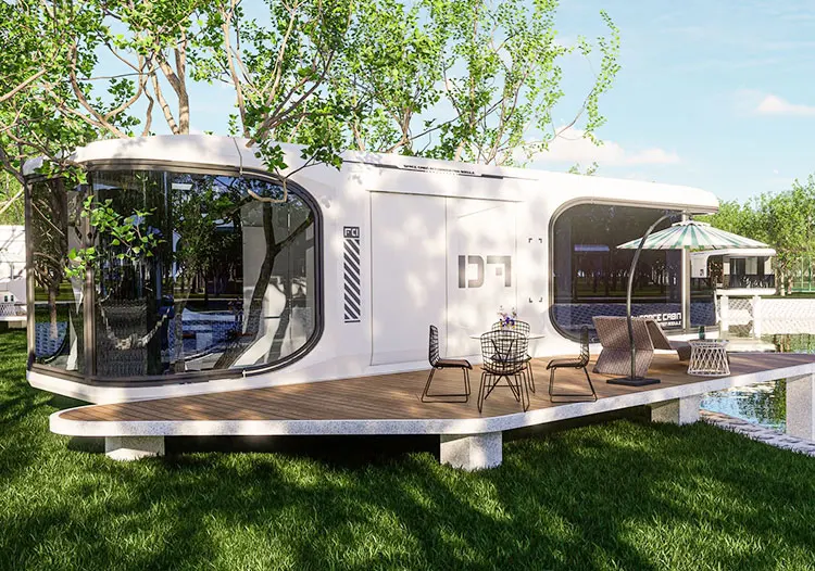 RV Camping Linkage Capsule House with Supporting Immersive Living ...