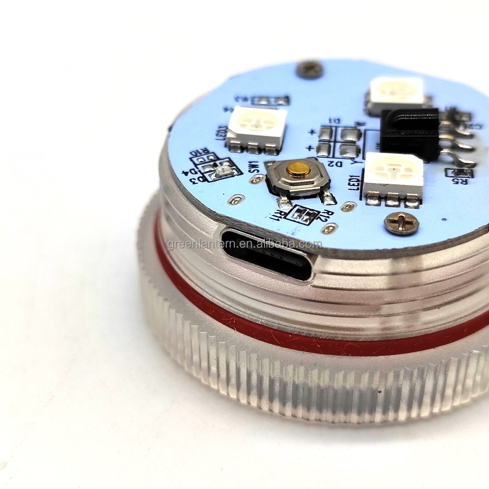 USB Rechargeable Mini 3 LED Submersible 24 / 28 Key Remote Control RGB ...