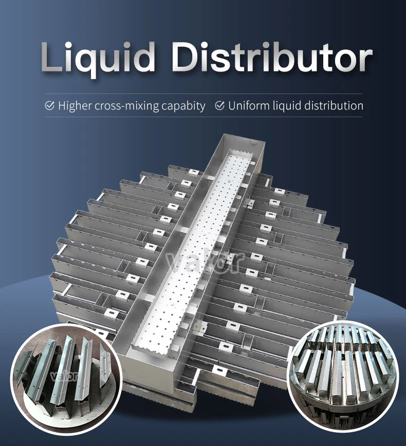 High Efficiency Plastic Orifice Trough Liquid Distributor and Stainless ...