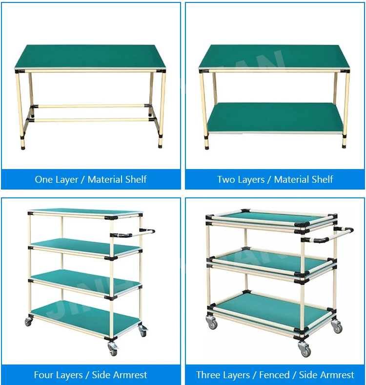 Workshop anti-static material turnover trolley lean composite tube ...
