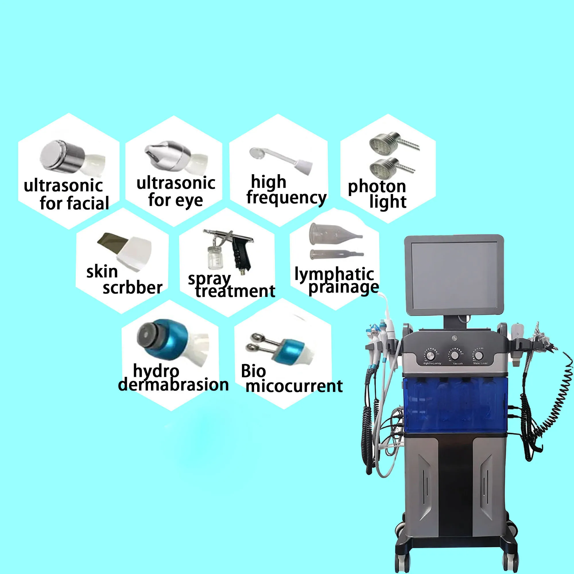 High Quality Lymphatic Drainage Aqua Peeling Face Machine - Buy Aqua ...