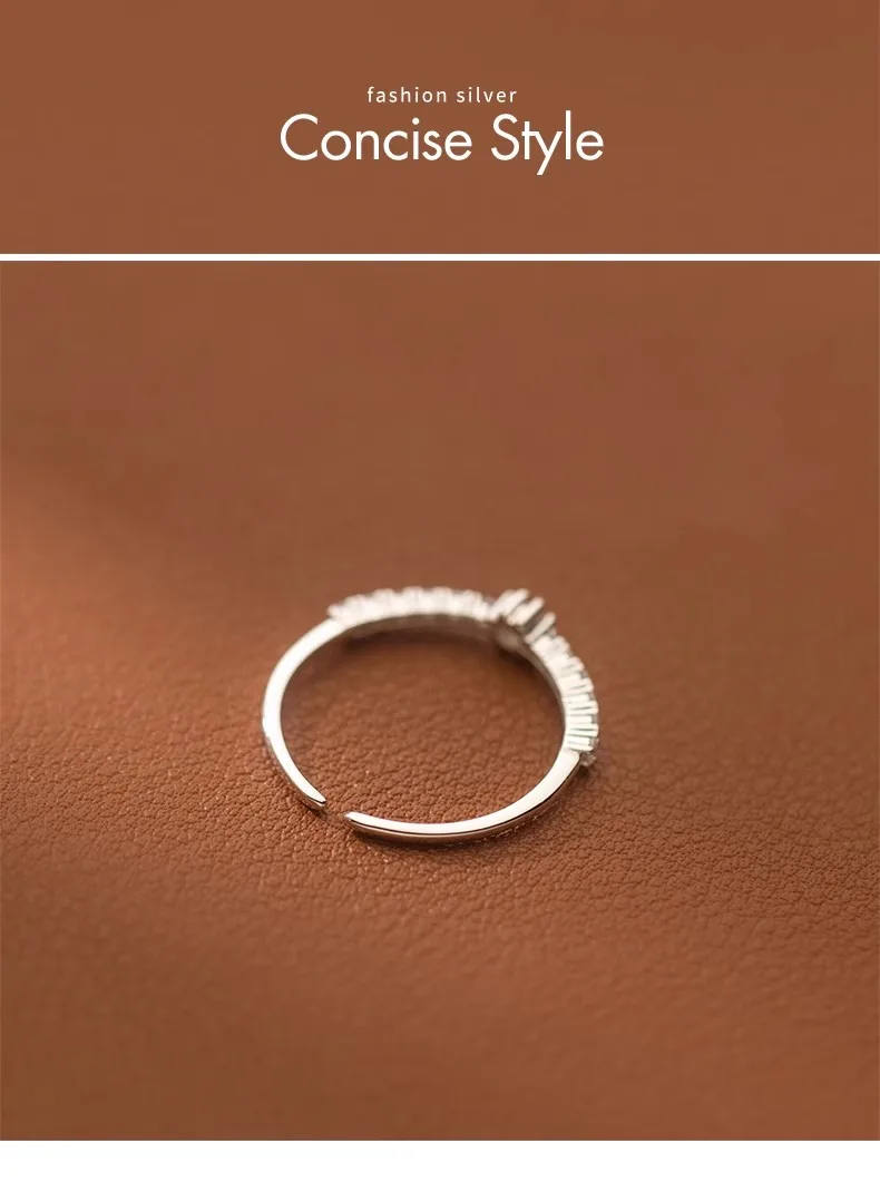 Unique Design 925 Sterling Silver Pave Hollow Diamond Ring