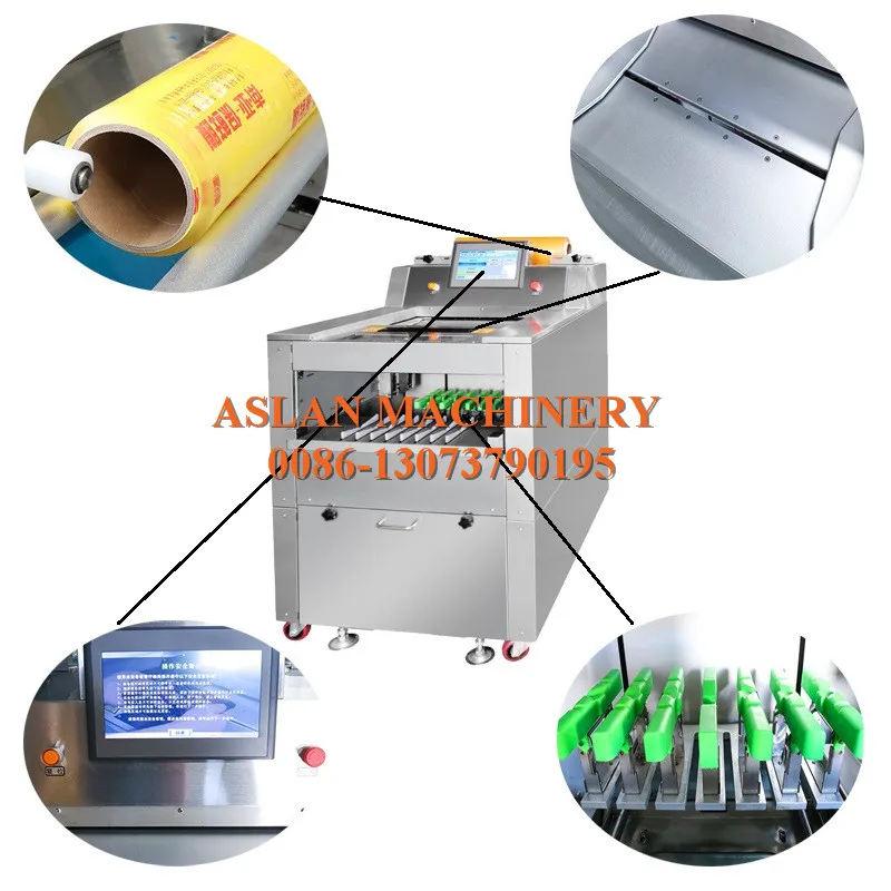 Plastic Wrap Food Vegetable Fruits Packing Machine Food Tray Wrapping ...