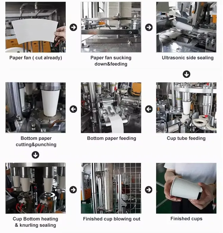 Frequency Conversion Ultrasound Automatic Disposable Paper Cup Making ...