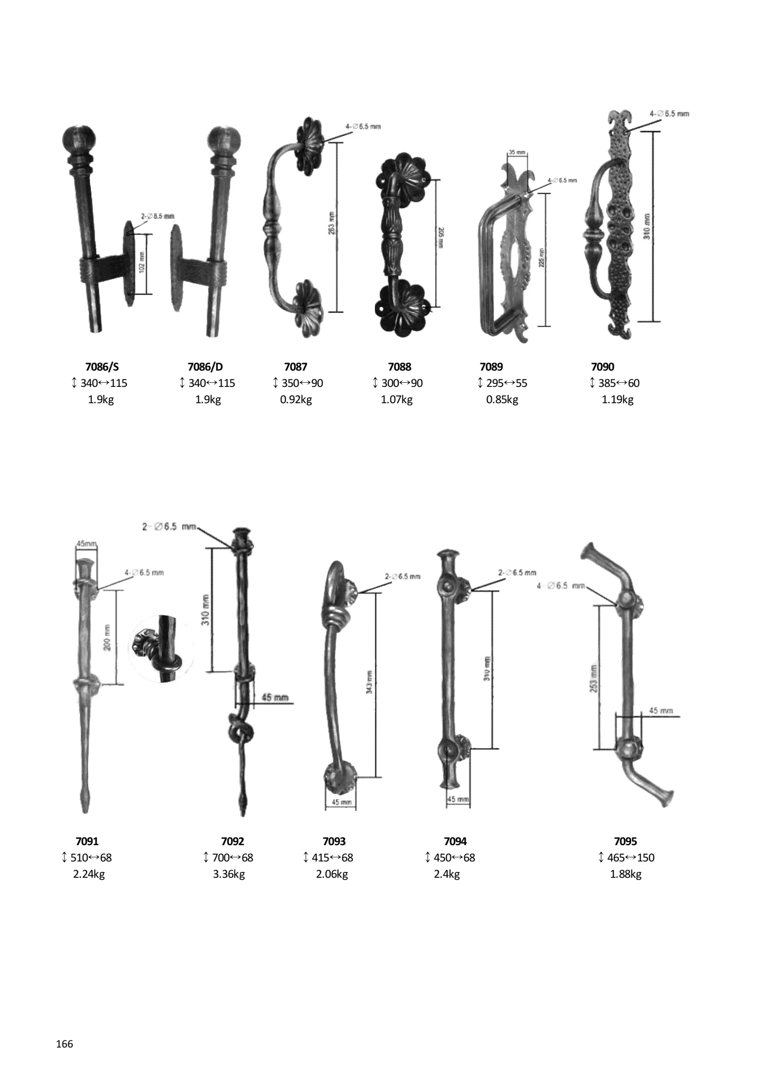 Wrought Iron Spear Parts Components Forged Elements 300x185mm 20x8 ...