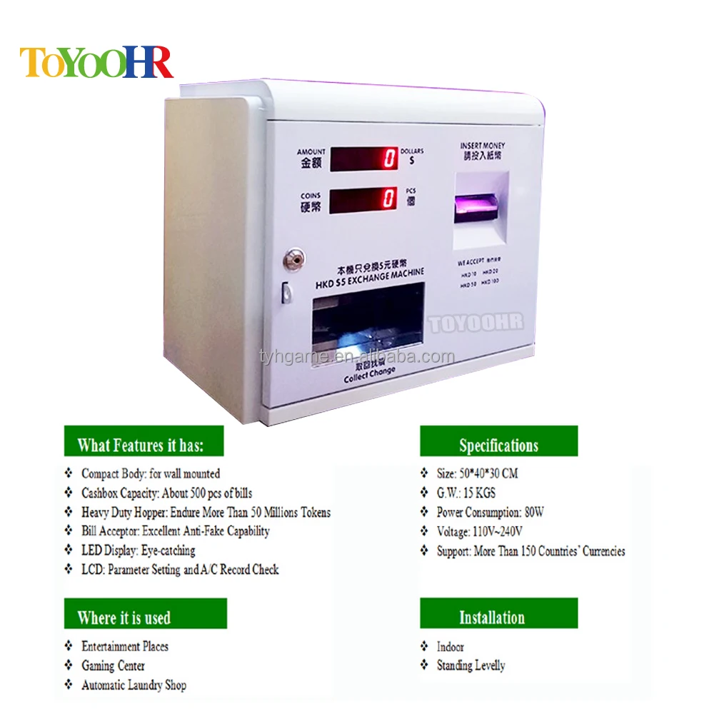 ATM Currency Exchange Machine Token Changer Coin Bill Vending Banknote ...