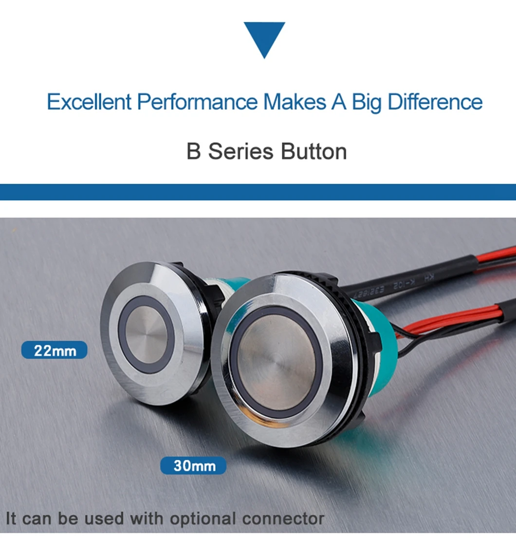 22mm Stainless Steel Push Button Switch Small Switch Waterproof Self ...