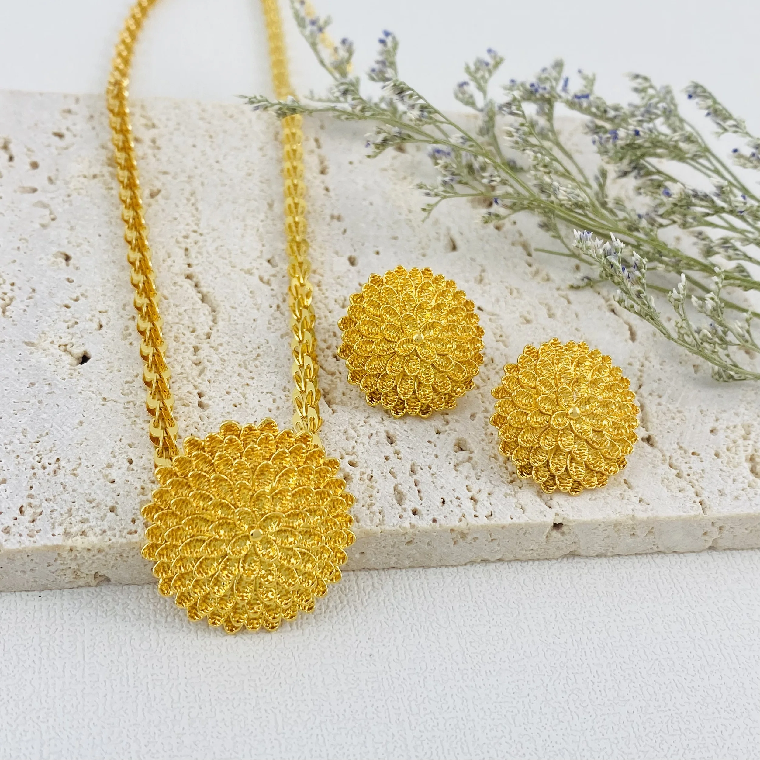 Golden Star Custom Luxury 18k Gold Plated Copper Alloy Jewelry Women ...