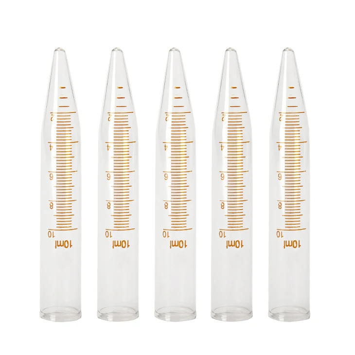 Lab 10mL 15mL 25mL conical glass centrifuge tube with graduation ...