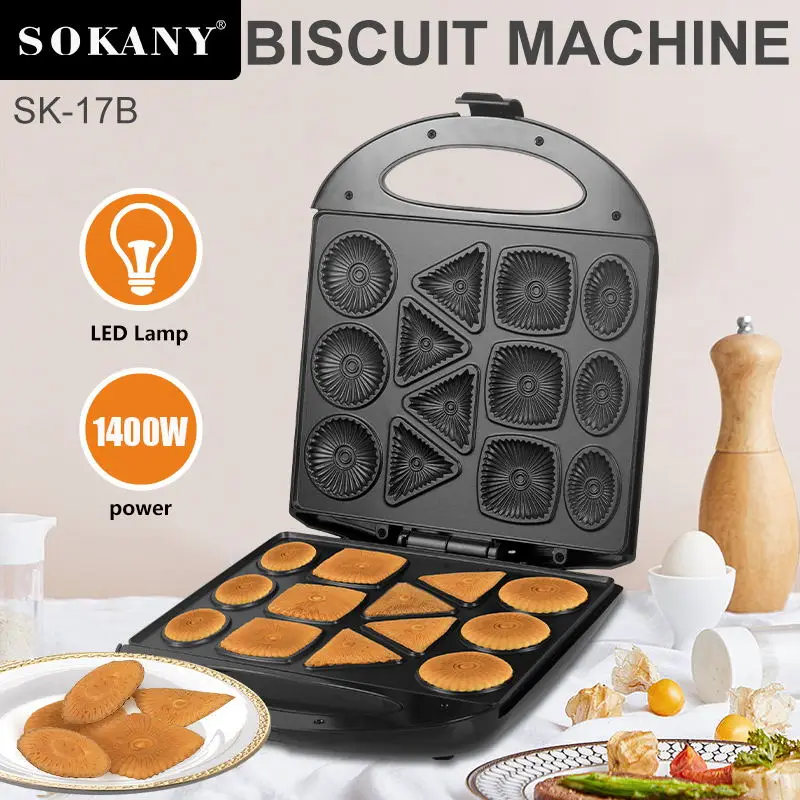 SOKANY Breakfast Maker - Efficient Double-Sided Sandwich Toasters