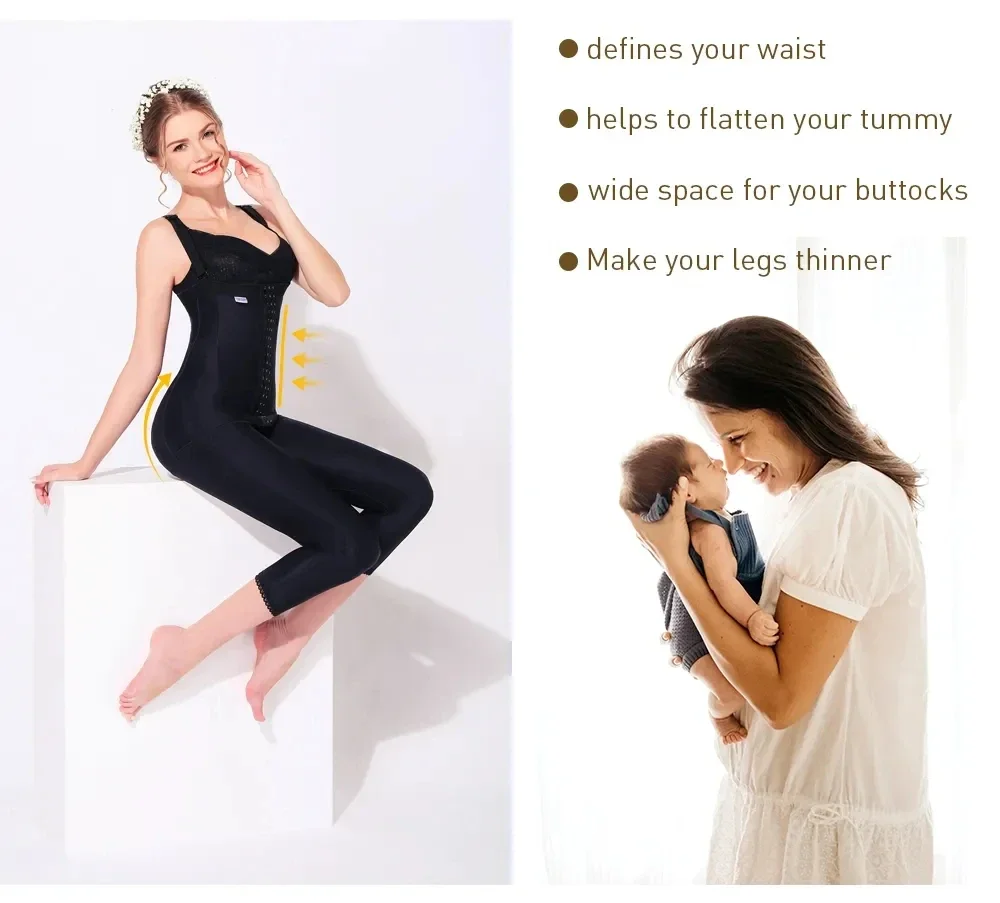 Shapewear Bodysuit Full Body Liposuction Surgery Tummy Control Waist ...