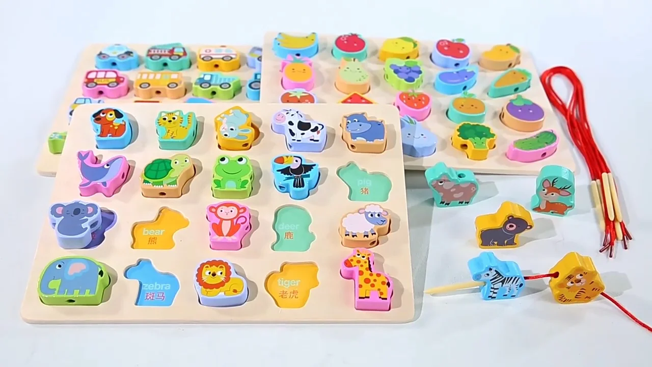 2024 New Arrival Stringing & Pairing Cognitive Threading 3d Puzzle ...