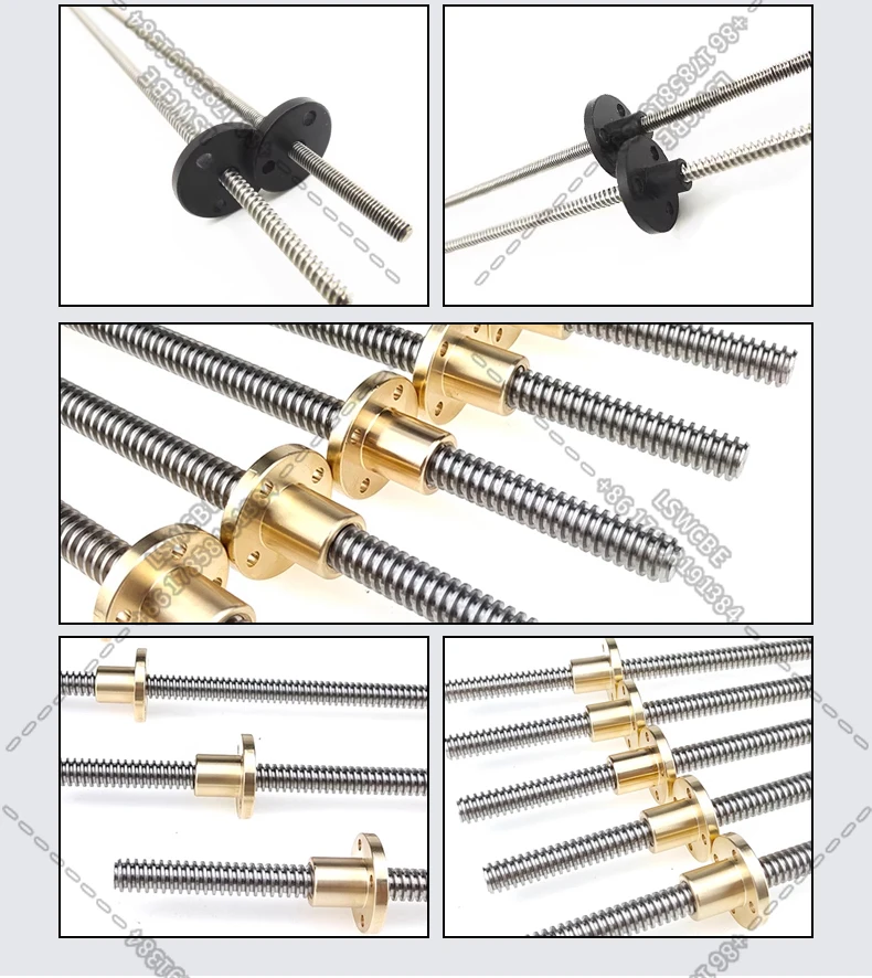 Stainless Steel T Screw T3.5/4/5/6/8/10/12/14/16/18/20/25/30 Copper Nut ...