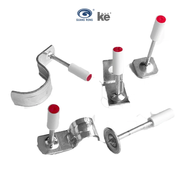 Concrete Wood Ceiling Integration Shooting Nail Drive Pin Pipe Clip ...