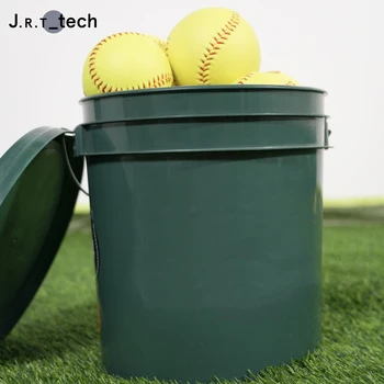 Heavy Duty Plastic Large 20 Gallon Soft Padded Lid Empty Softball ...