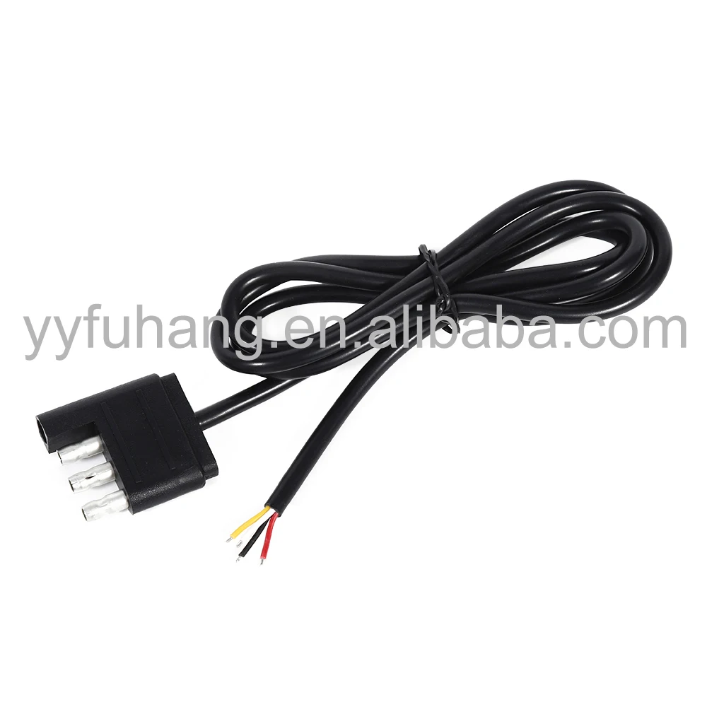 4 Pin Flat Connector Plug - Custom Length Trailer Wiring Harness