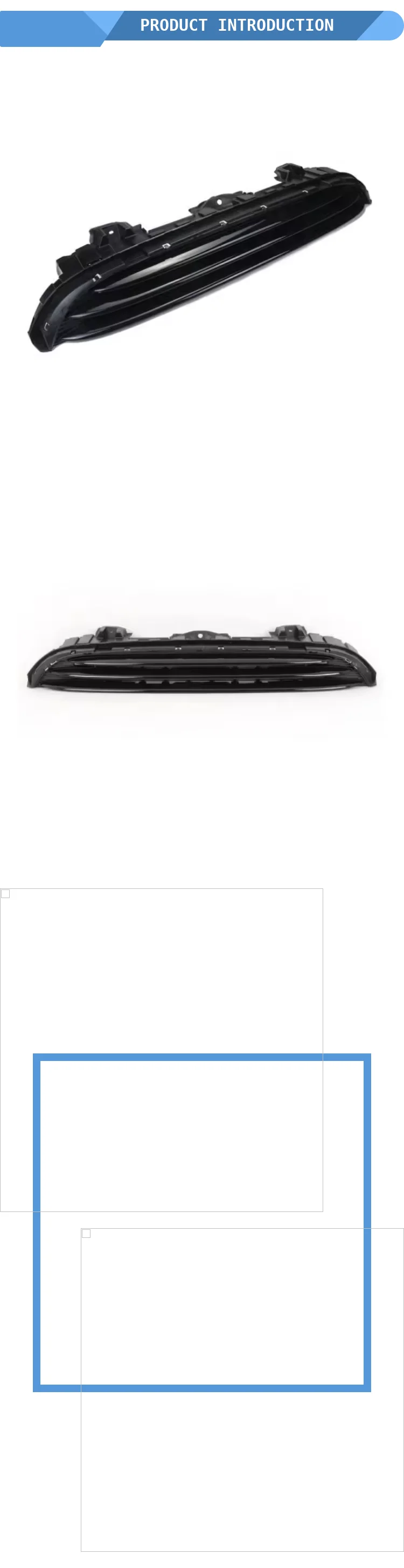 OEM 51137300586 Car Front Bumper Upper Center Grille Plastic New ...